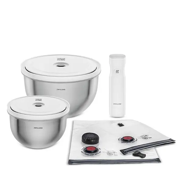 ZWILLING Fresh And Save Stainless Steel Vacuum Bowl Starter Set - White