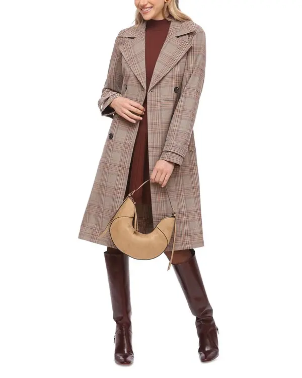 Bagatelle Plaid Trench Coat