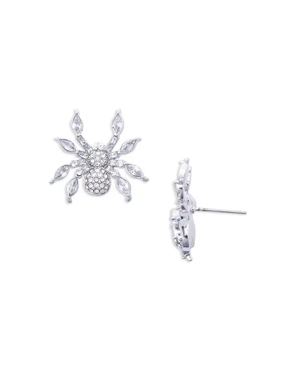 Baublebar Crystal Creeper Spider Earrings - Silver