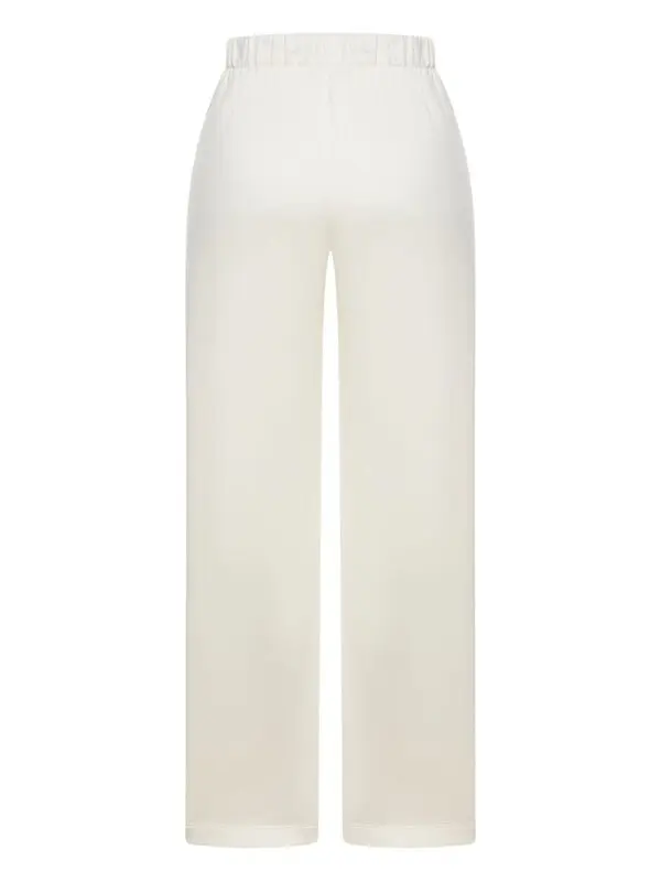 Max Mara Wide Jersey Trousers - White