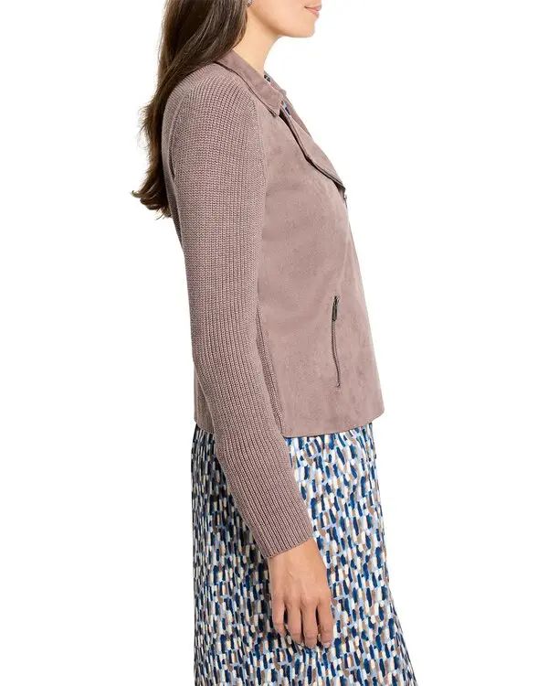 NIC+ZOE Mixed Media Moto Jacket