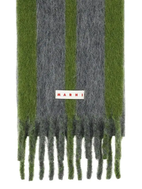 Marni Contrasting Double Stripe Scarf
