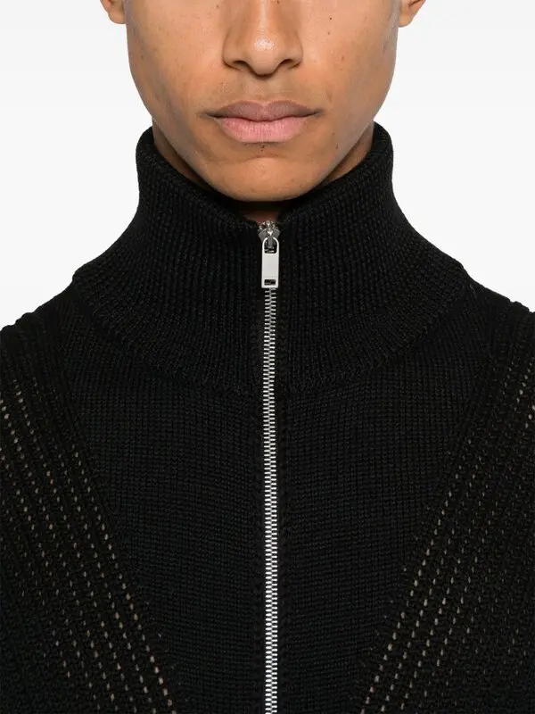 JIL SANDER Wool Sweater With Zip-up Front