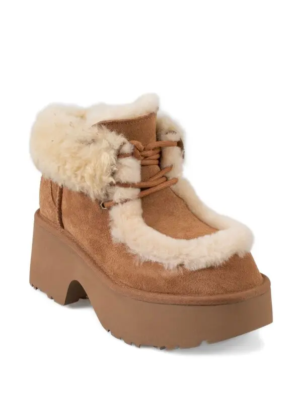 UGG Esmee Lace Up Boots - Beige