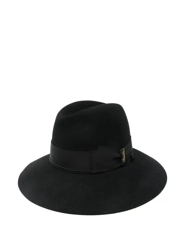 Borsalino Claudette Wool Wide Brim Hat - Black