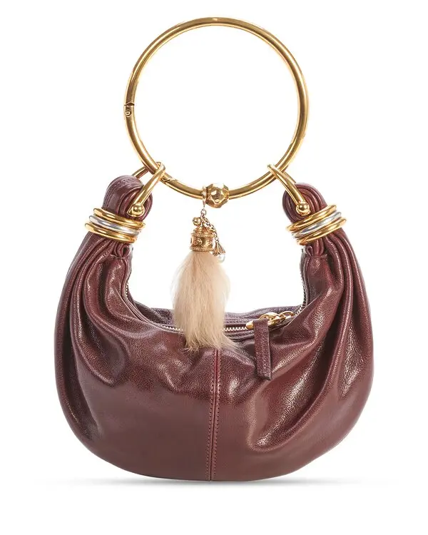 Chloé Sphere Shearling Bracelet Bag Charm