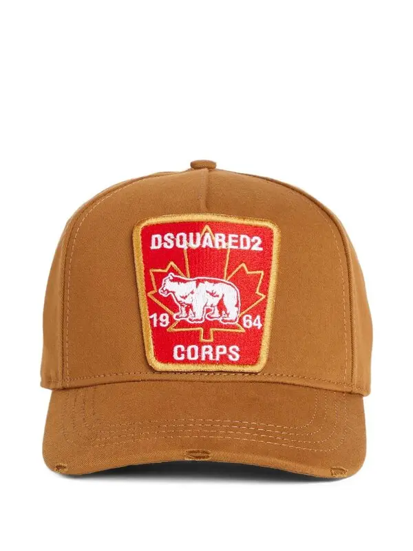 Dsquared2 Logo Patch Baseball Cap - Brown