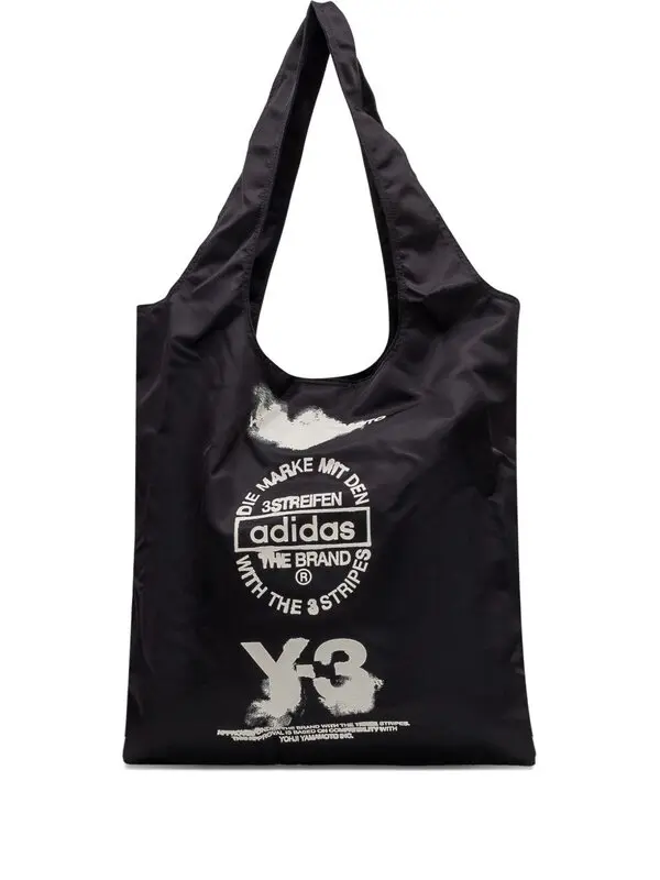Y3 Printed Tote Bag - Black