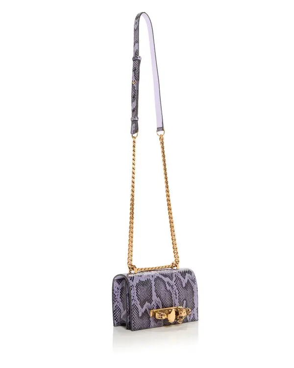 Alexander McQueen Mini Jewel Embossed Leather Shoulder Bag
