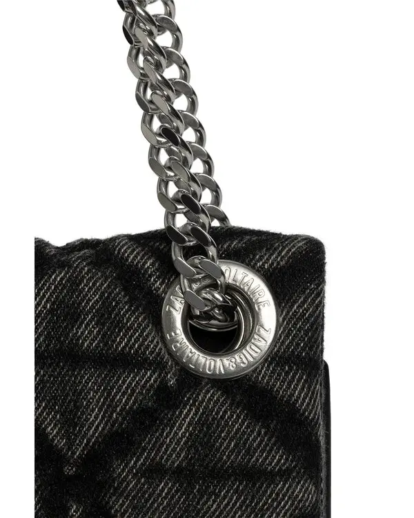 Zadig&Voltaire Rock Ii Denim Monogram Crossbody Bag