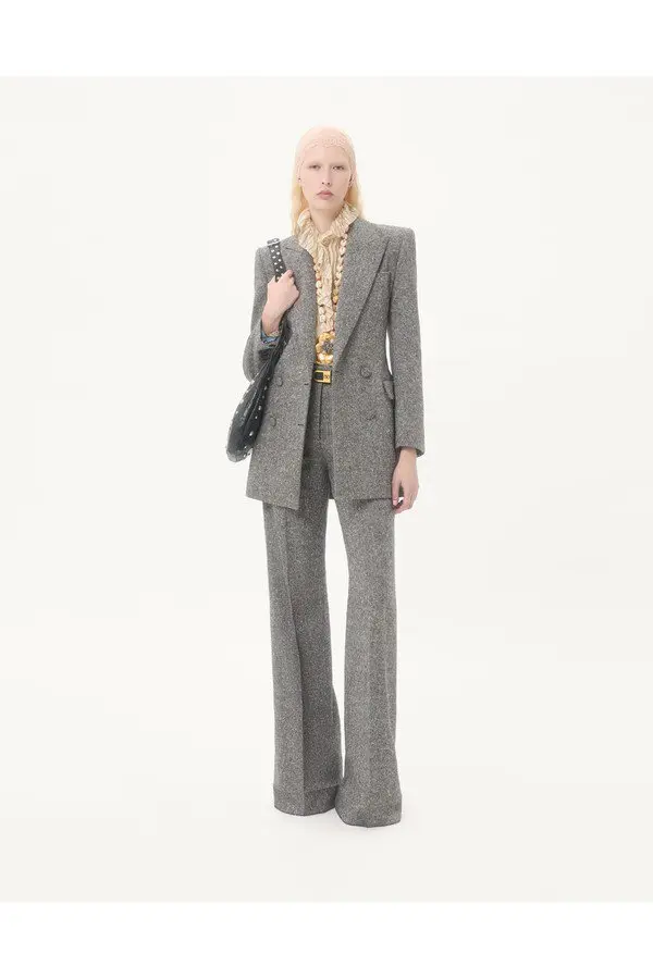 Valentino Garavani Double-breasted Blazer In Natté Buttoned Weave