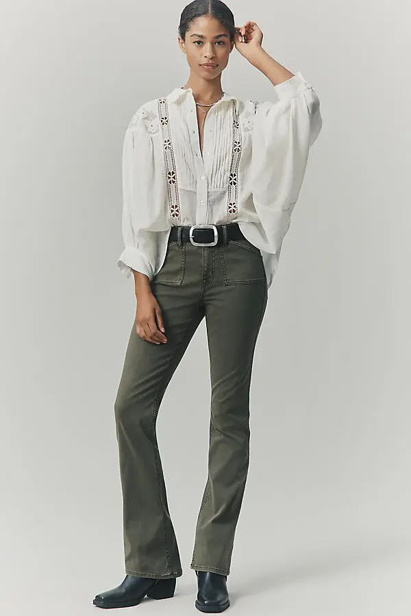 Sanctuary Brook Bootcut Pants - Kalamata