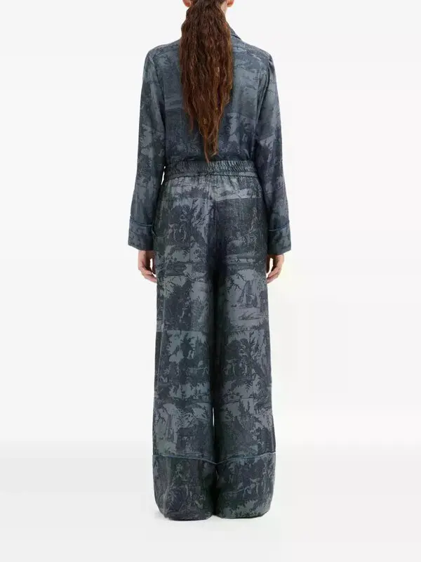 PIERRE-LOUIS MASCIA Scenic-print Trousers - Grey