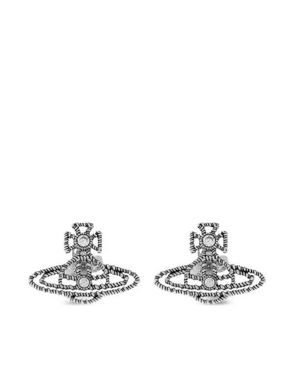 VIVIENNE WESTWOOD Orb Crystal-embellished Earrings - Silver
