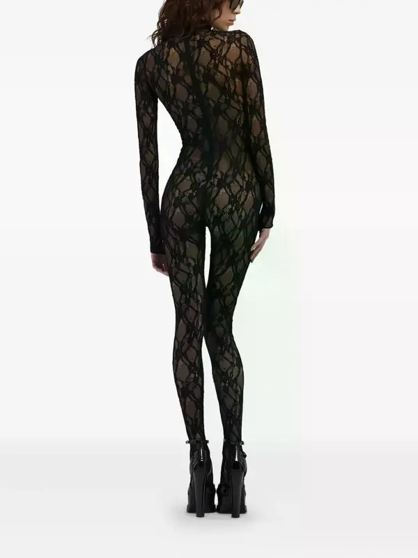 Roberto Cavalli Lace High-neck Jumpsuit