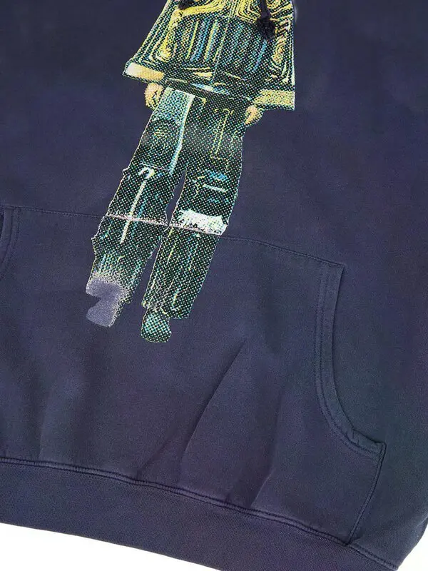 DRX FARMAXY FOR LN-CC Graphic-print Hoodie - Blue