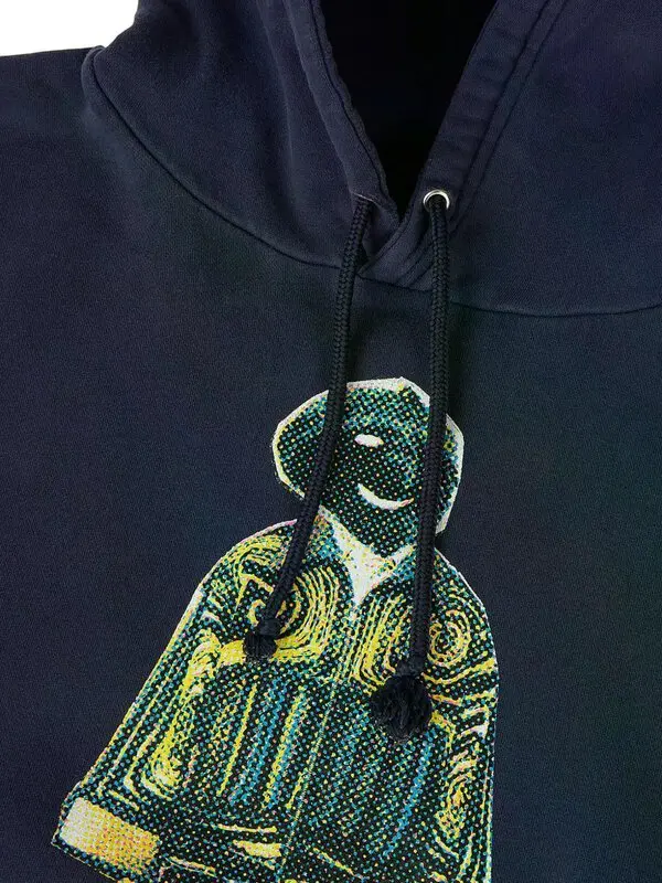 DRX FARMAXY FOR LN-CC Graphic-print Hoodie - Blue