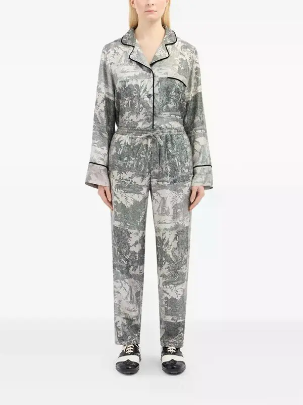 PIERRE-LOUIS MASCIA Landscape-print Trousers