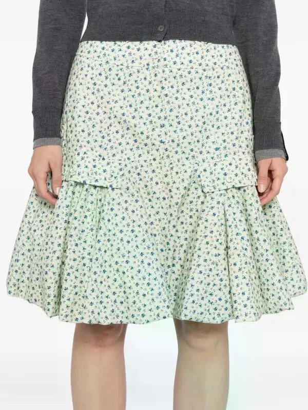 Rokh Floral-print Midi Skirt