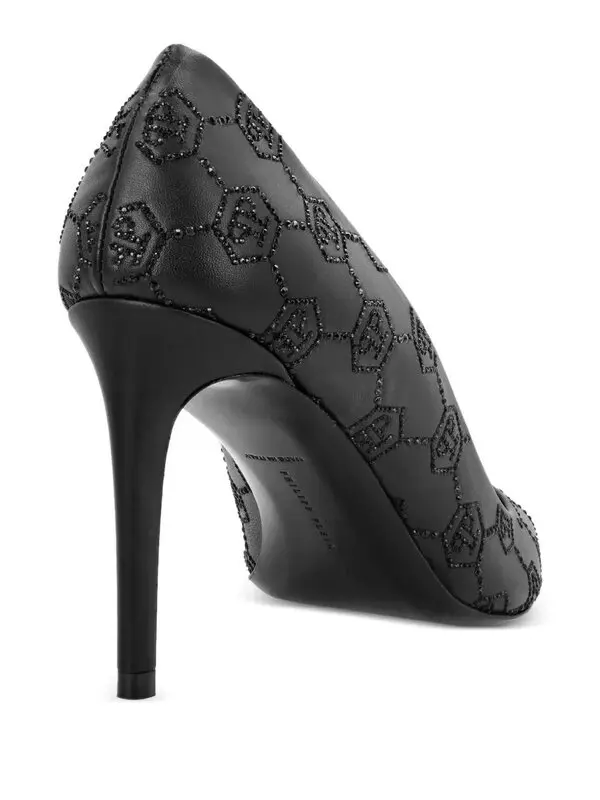 Philipp Plein 85mm Monogram-pattern Pumps