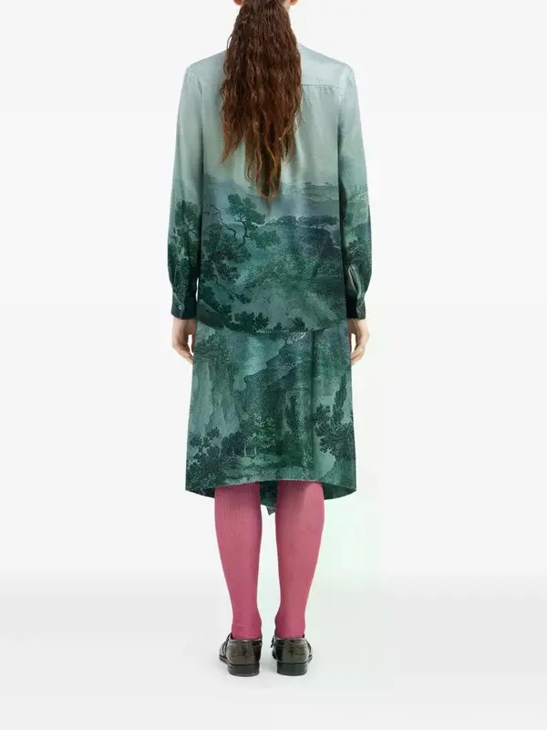 PIERRE-LOUIS MASCIA Landscape-print Blouse