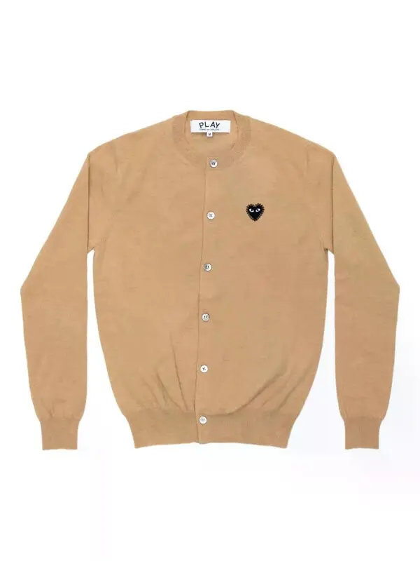 Play Comme Des Garcon Heart Embellished Cardigan