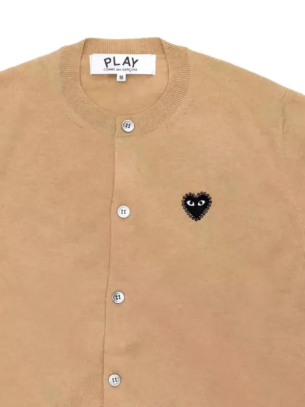 Play Comme Des Garcon Heart Embellished Cardigan