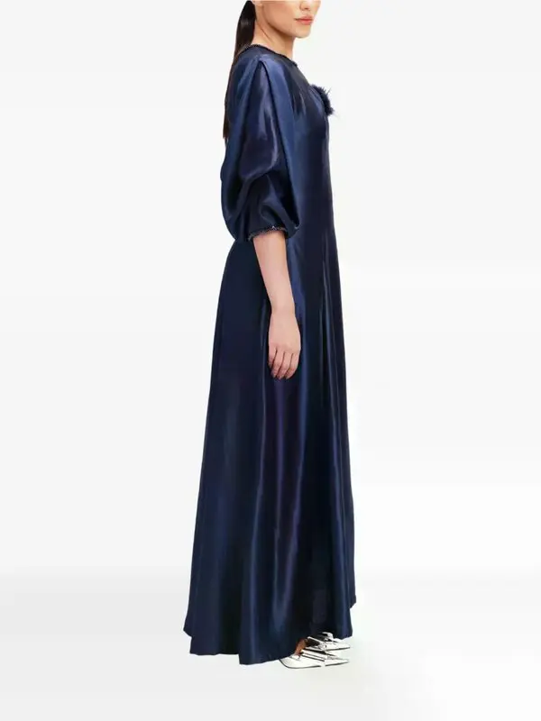 BARUNI Rula Embellished Puff-sleeve Dress