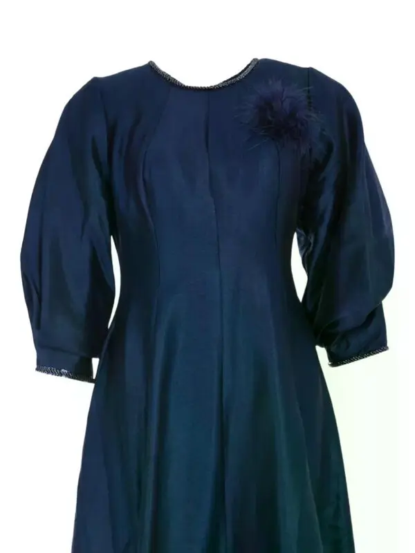 BARUNI Rula Embellished Puff-sleeve Dress