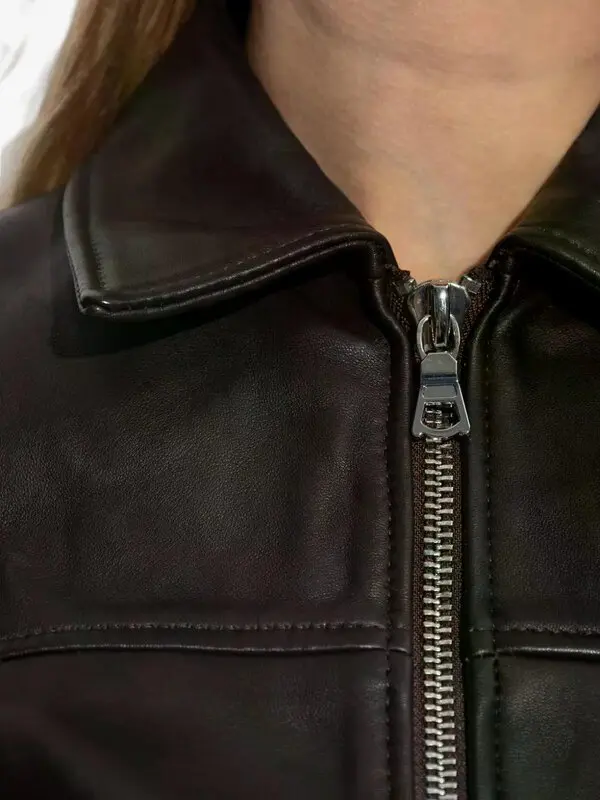 Officine Générale Leather Zip-up Jacket