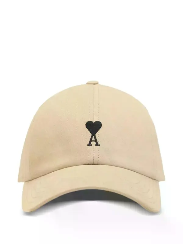 Ami Logo-embroidered Cap - Neutrals