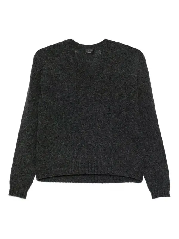 ROBERTO COLLINA V-neck Boxy Sweater