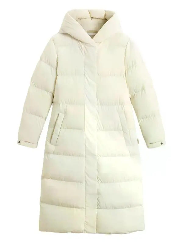Woolrich Cloud Madison Hooded Quilted Coat - White