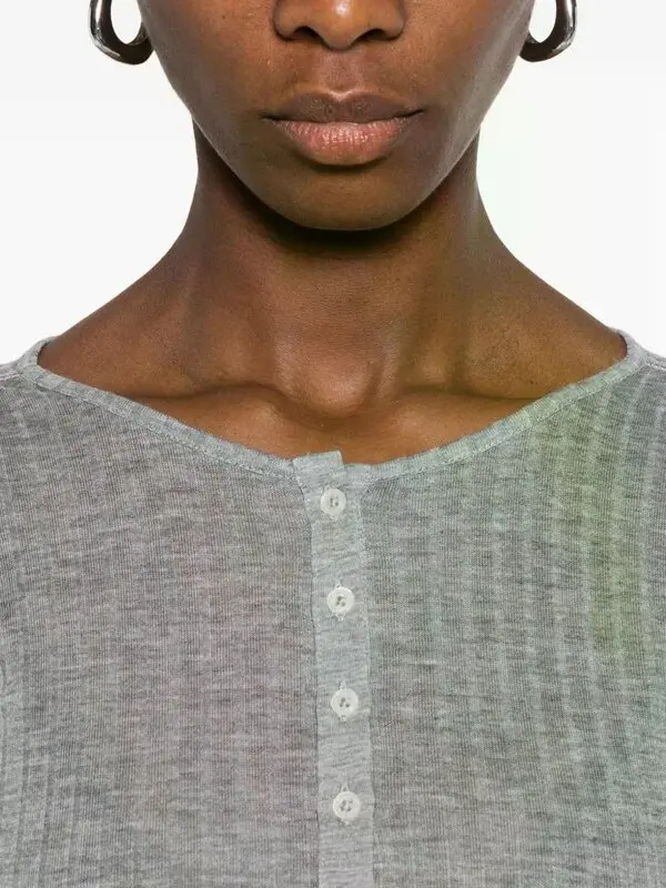 Marc O'polo Button-up Ribbed Henley Top