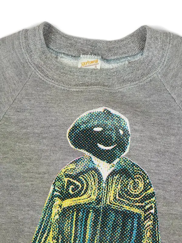 DRX FARMAXY FOR LN-CC Graphic-print Crew-neck Sweatshirt - Grey