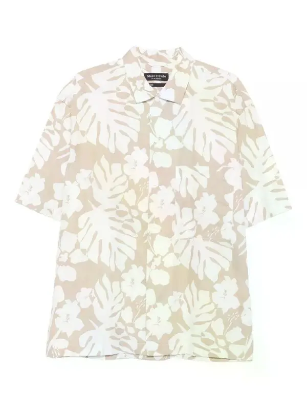 Marc O'polo Leaf-print Shirt - White