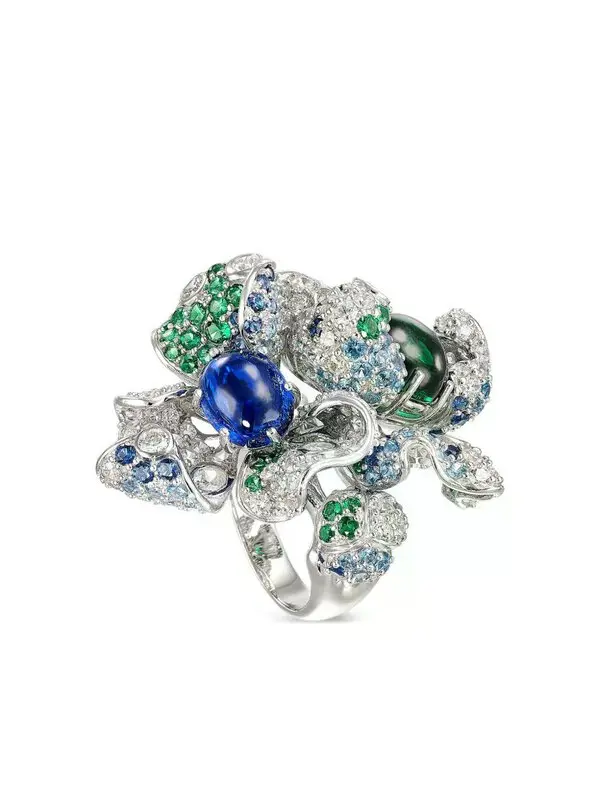 ANABELA CHAN Blossom Multi-stone Ring - Silver