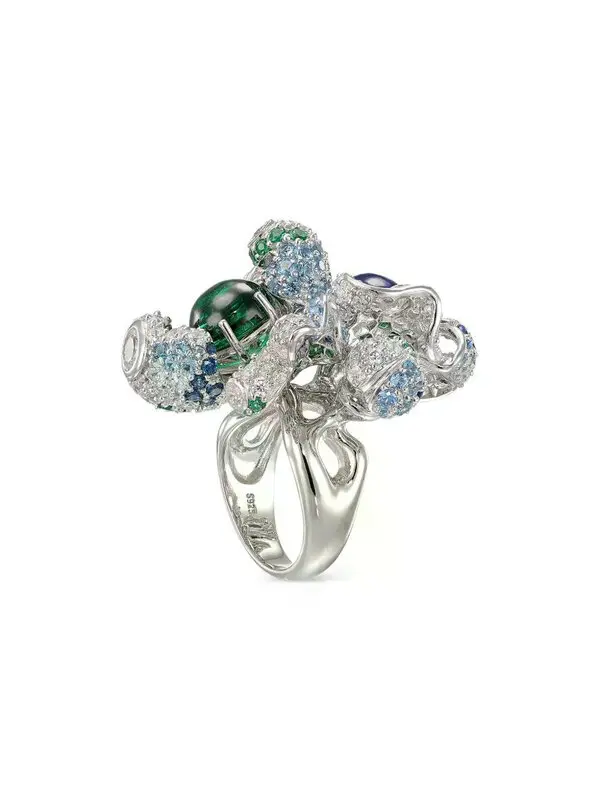 ANABELA CHAN Blossom Multi-stone Ring - Silver