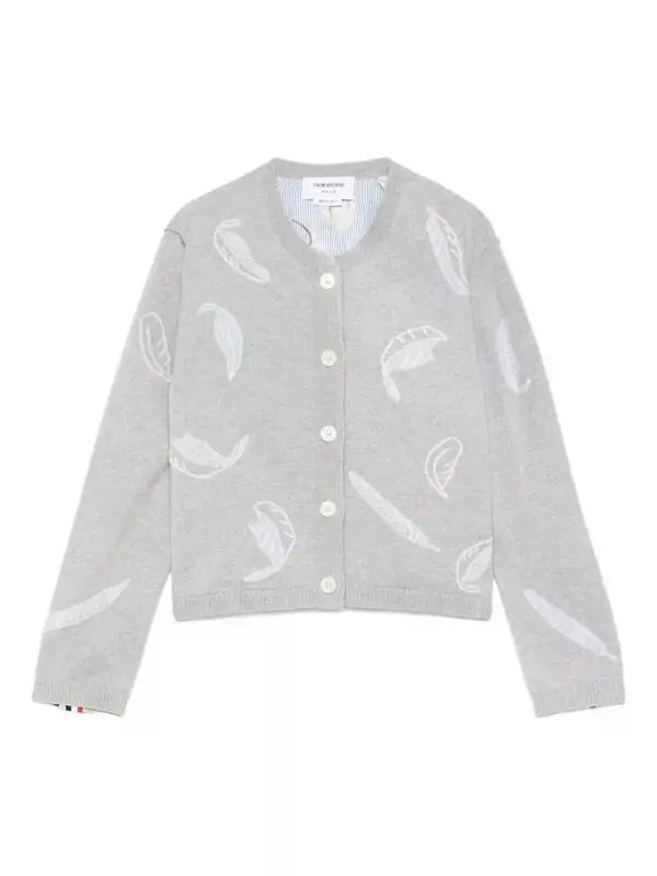 Thom Browne Feather-intarsia Cardigan