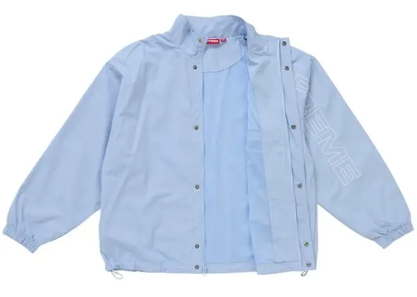 Supreme Spellout Embroidered Ripstop Track Jacket - Light Blue