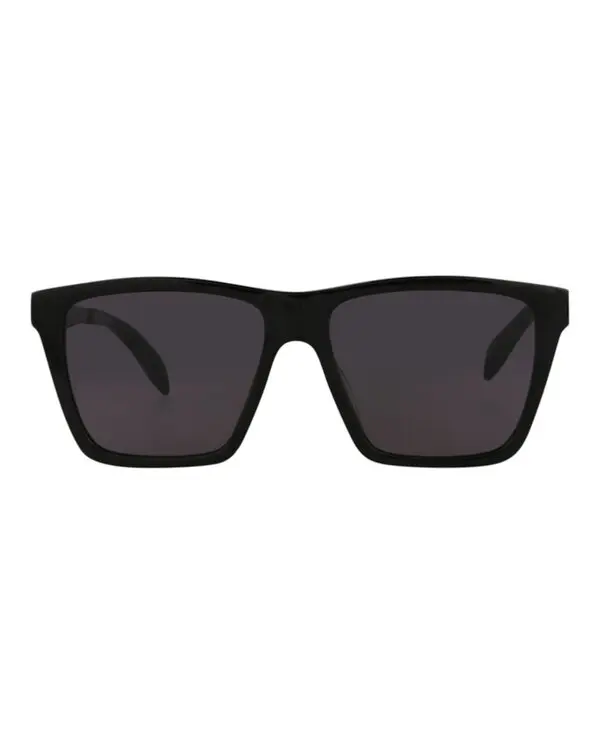 Alexander McQueen Acetate Square Frame Sunglasses - Black Ruthenium Grey (am0352s/30012332/001)