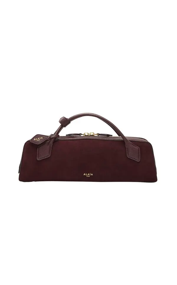 Alaïa Le Teckel Leather Clutch - Burgundy