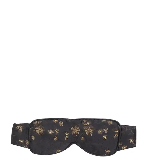 DANIEL HANSON Silk Night Floral Eye Mask - Black