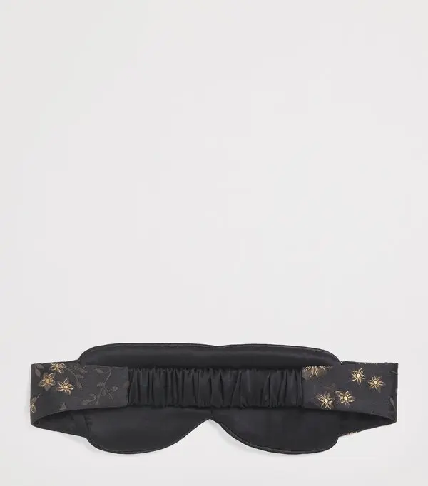 DANIEL HANSON Silk Night Floral Eye Mask - Black