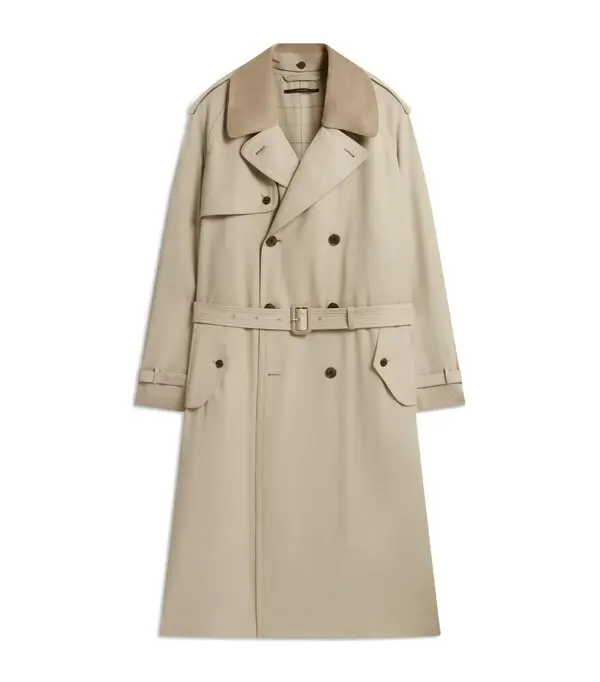 Dunhill Wool Double-breasted Trench Coat