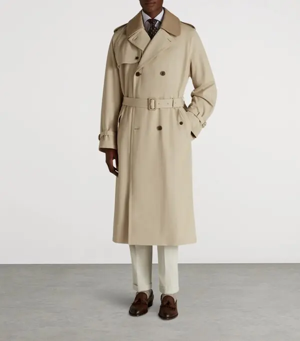Dunhill Wool Double-breasted Trench Coat
