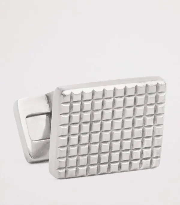 Dunhill Hobnail And Reed Tile Cufflinks