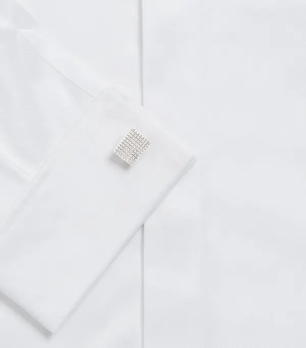 Dunhill Hobnail And Reed Tile Cufflinks