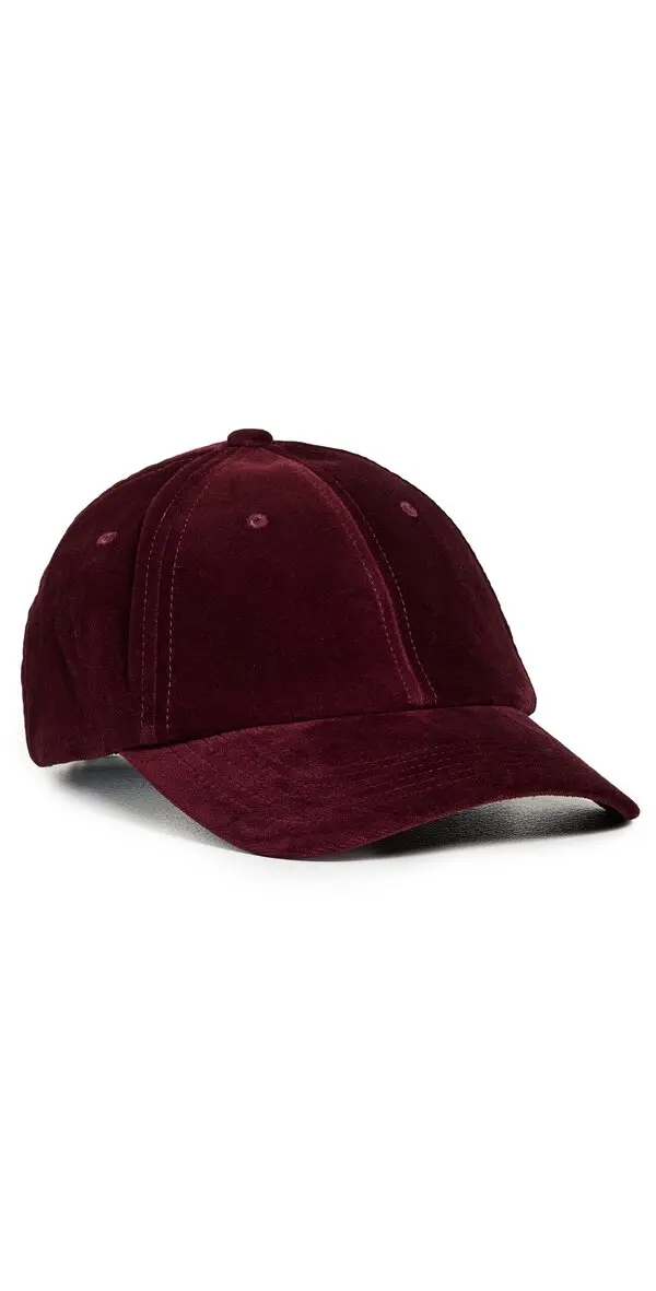 WALES BONNER Corduroy Cap - Burgundy