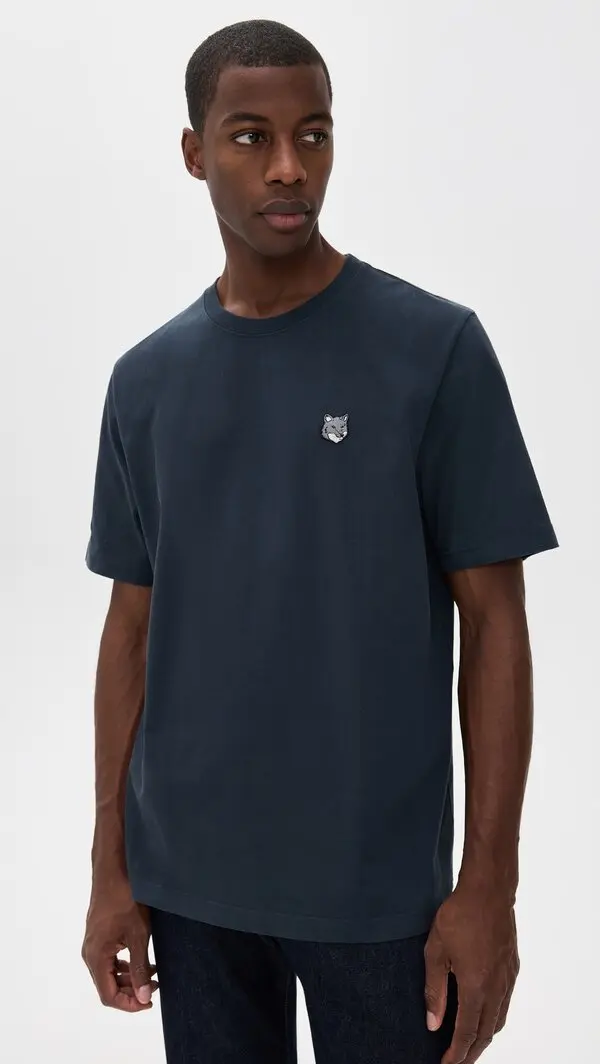 Maison Kitsuné Grey Fox Head Patch Comfort Tee